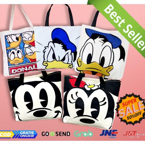 Jual TAS TOTEBAG DISNEY JN1309 / Tas Totebag Donald Duck Mickey Minnie ...