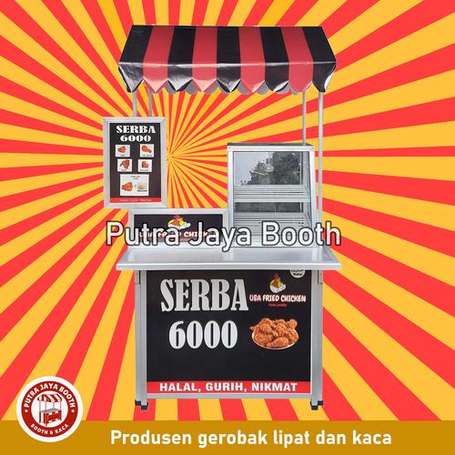 Jual Booth Portable + etalase chiken GRATIS lampu pemanas. P. 100 L.80 ...