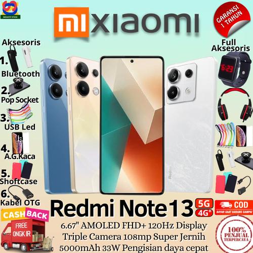 Jual Hp Baru Xiaomi Redmi Note 13 | Note13 5G 8/256GB Ram Upto 16GB Garansi - Redmi note 13 ...