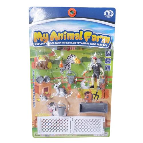Jual Mainan Miniatur Set Kandang Ternak Animal Farm - Sapi - Kota ...
