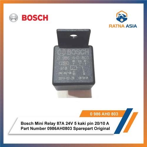 Jual Bosch Mini Relay 87A 24V 5 kaki pin 20/10 Ah 0986AH0803 Sparepart ...