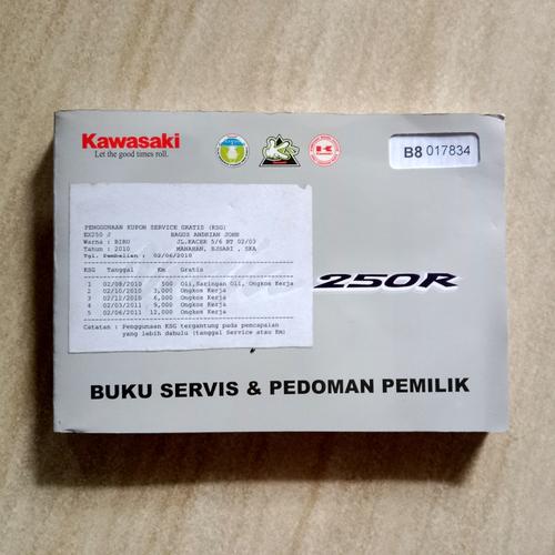 Jual ORIGINAL Buku Service dan Pedoman Pemilik Ninja 250 R - Kab. Sukoharjo - Aneka Buku 421 ...