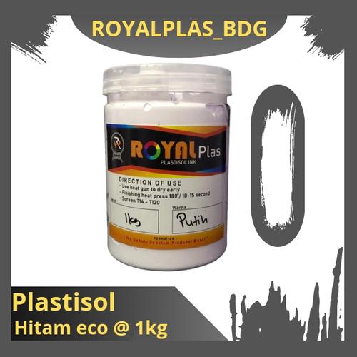 Jual CAT SABLON PLASTISOL WHITE/BLACK ECO 1KG ROYALPLAS - White, 1kg ...