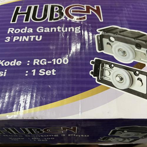 Jual Roda gantung 3 pintu rg 100 huben/ roda pintu lemari geser ...