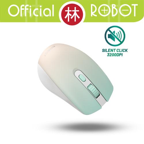 Promo Robot M370 Wireless Mouse Silent Click Optical 6D 2.4GHz 3200DPI ...