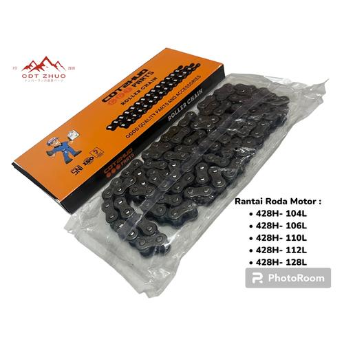 Jual Rantai Roda Motor Panjang-Kuat-Tebal 428H- 104L- 106L- 110L- 112 ...