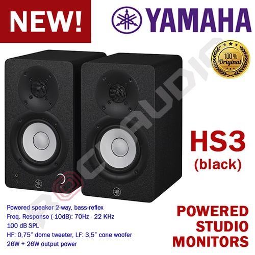 Jual HS3 BLACK YAMAHA POWERED STUDIO MONITOR / HS 3 / HS-3 PAIR SEPASANG - Jakarta Barat - Rock ...