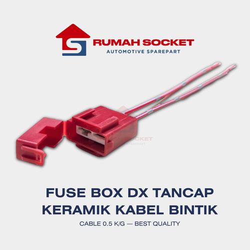 Jual HOLDER RUMAH SEKRING FUSE BOX DX TANCAP KERAMIK MERAH KABEL BINTIK ...