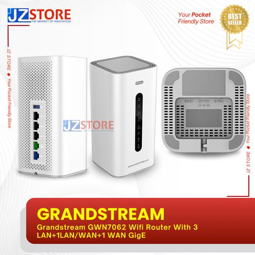 Jual Grandstream GWN7062 Wifi Router With 3 LAN+1LAN/WAN+1 WAN GigE ...