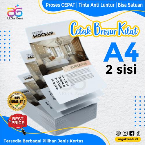 Jual Cetak Brosur A4 2sisi Print Flyer Pamflet Leaflet Lipat Bisa Satuan - Art Carton 260, 25 ...