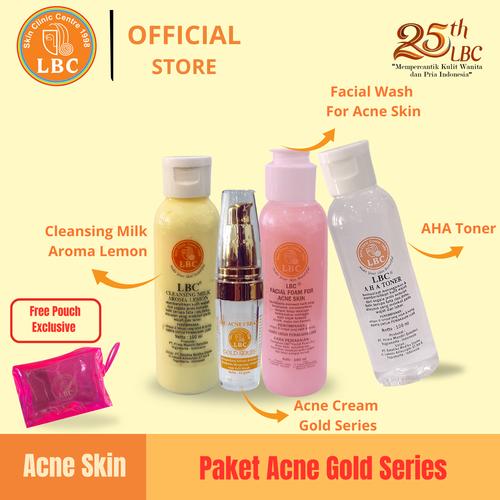 Promo LBC Paket Acne Gold Series For Acne Skin (FREE POUCH) - Kota ...