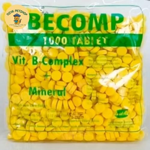 Jual Vitamin B Complex Becomp 1000 Tablet Mineral Ayam Bebek Burung ...