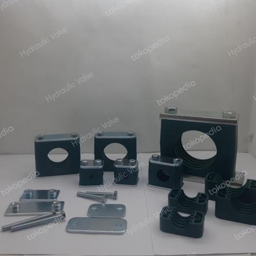 Jual hydraulic pipe clamp 12 mm lobang 1 klem pipa hidrolik - Jakarta ...