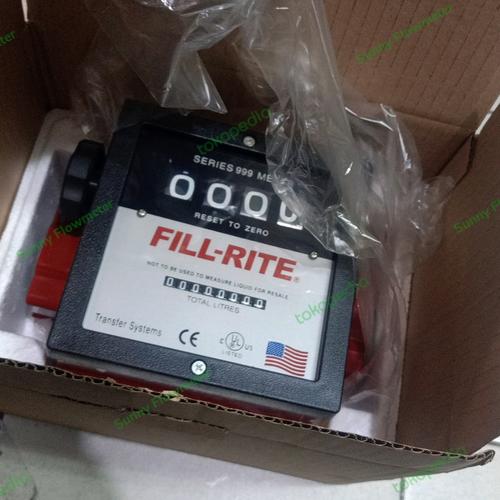 Jual Jual Flowmeter 1 inch series 999 / Meteran solar 1" 4 digit meter ...