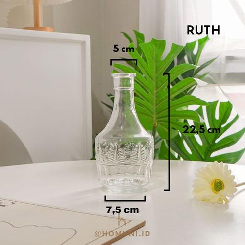 Jual Vas Bunga Botol Bening Kaca Transparan Impor/Korea Glass Vase ...