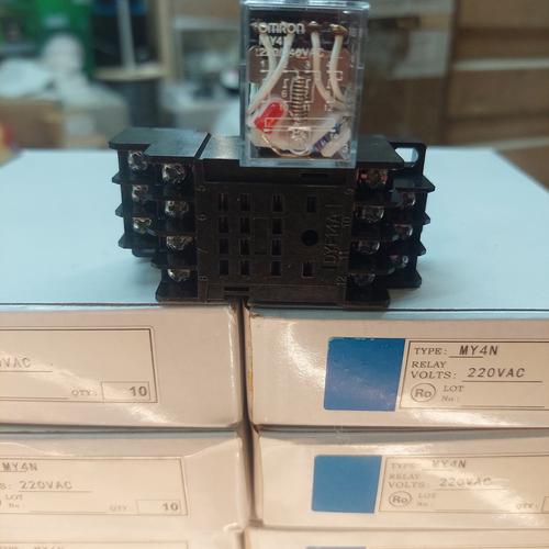Jual Relay OMRON MY4N-220VAC +SOKET OMRON 14 PIN OMRON ORIGINAL (new ...