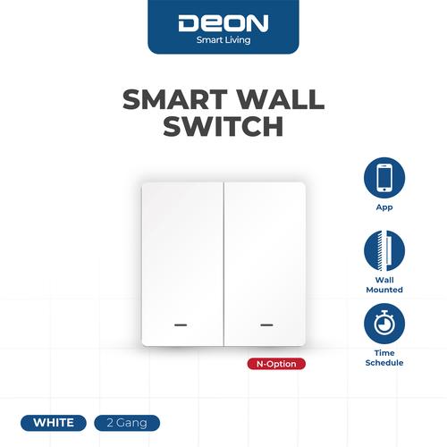 Promo DEON Smart Home WiFi Saklar - Wall Switch - Putih, 1G N-Option ...