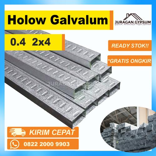 Jual Hollow Galvalum 0.4 2x4 | hollow 0.4mm | holo 0,4 mm 2 x 4 | Besi ...