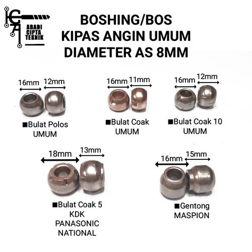 Jual Boshing bushing bos kipas angin umum 16 inch as 8mm - Kab. Bekasi ...