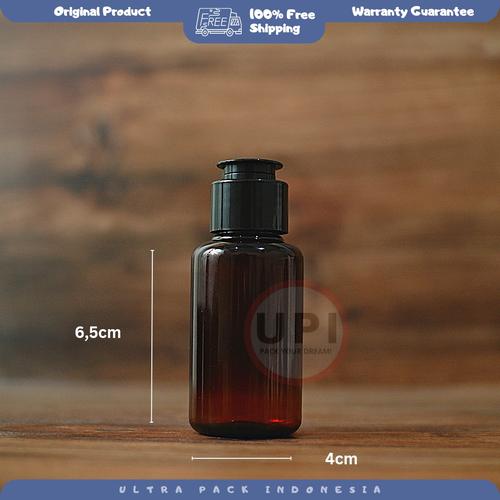 Jual BOTOL PET TUBULAR 60ML AMBER & FLIP TOP JAMUR - Natural - Kota ...