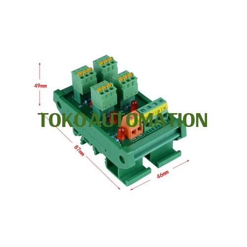 Jual 4 Channel PNP 24V PLC Sensor Terminal Block DIN Rail Wiring Board ...
