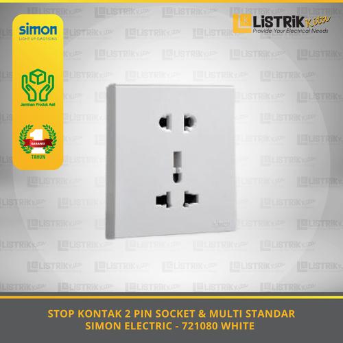 Jual SIMON 2 Pin Socket and Multi-standard Socket Module - Putih ...