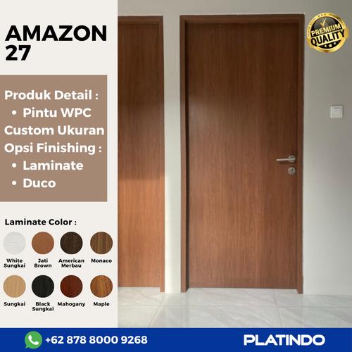 Jual Pintu Platindo WPC Amazon- 27 (Custom Ukuran) - S, Jati Brown ...