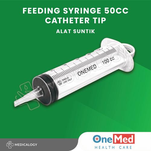 Jual OneMed Catheter Tip Feeding Syringe 50cc ECER, Spuit Lubang Tengah ...