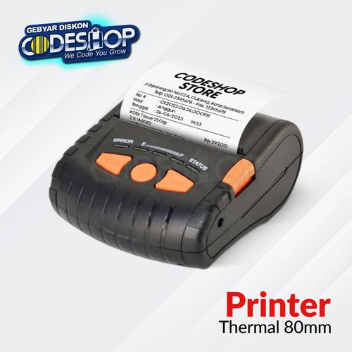 Jual Mobile Printer Thermal 80mm Codesoft HPM-300E Cetak Struk Label ...
