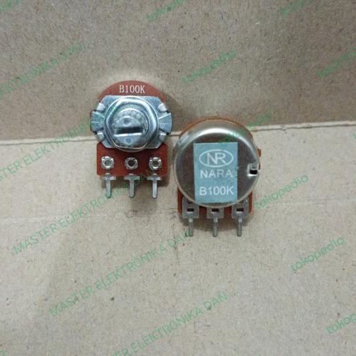 Jual 6872 potensio potentiometer mono b100k b 100k nara taiwan 3pin ...