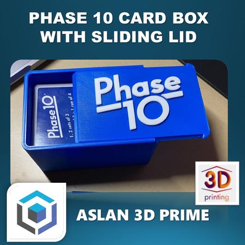 Jual PHASE 10 CARD GAME BOX + SLIDING LID & ELEVATED LOGO 3D Print PLA+ ...