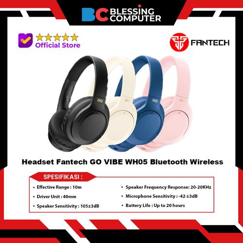 Jual Headset Fantech GO VIBE WH05 Bluetooth Wireless - Blue - Kota ...