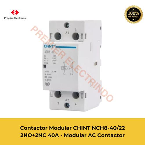 Jual Contactor Modular Din Rail CHINT NCH8-40/22 - 4P 2NO+2NC 40A ...