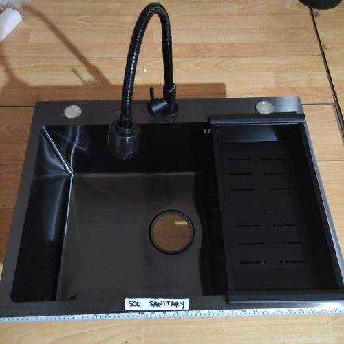 Jual Kitchen Sink Bak Cuci Piring Wastafel Hitam Stainless Steel BCP ...
