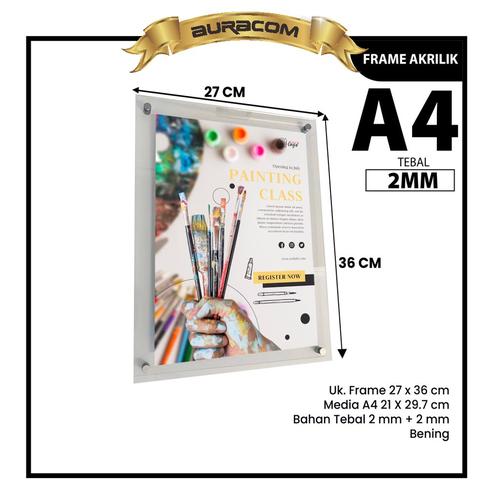 Jual FRAME FOTO AKRILIK POSTER DINDING ACRYLIC UKURAN A4 ...