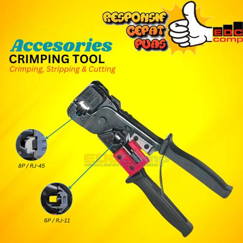 Jual Crimping Tool Original | Tang Crimping RJ45 RJ11 Cat5 - Jakarta ...