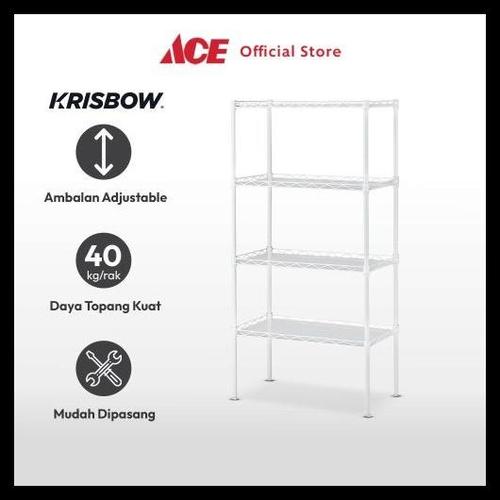 Jual Ace - Krisbow Rak Besi 4 Tingkat - Putih Best Quality - Jakarta ...