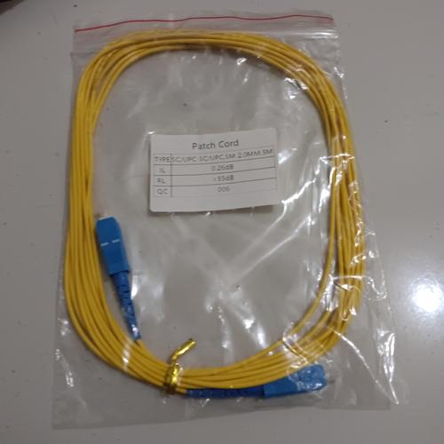 Jual patchcord pathcord pathcore patkor sc upc sc upc 2mm 5 meter ...
