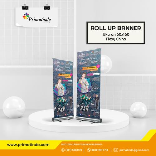 Jual TERMURAH ROLL UP BANNER ALUMUNIUM Uk. 60x160cm + PRINTING MEDIA - Flexi China - Kota ...