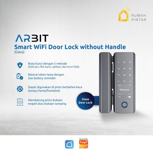 Promo ARBIT Smart Home WiFi Door Lock without Handle Fingerprint TUYA ...