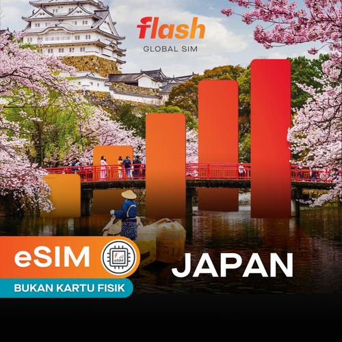 Jual eSIM Japan Unlimited Data Flash Global SIM (eSim Jepang All Area Tokyo, Kyoto, Osaka ...