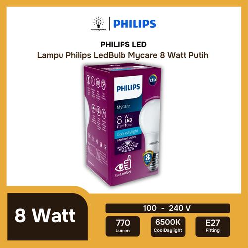 Jual Lampu LED bulb Philips Mycare 8W E27 A60 6500K Putih - Jakarta ...