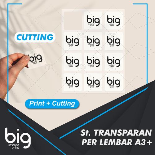 Jual Cetak Stiker TRANSPARAN A3+ | CUTTING & DIECUT | CUSTOM | READY ...