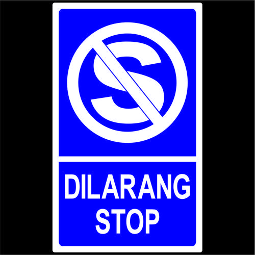 Jual rambu dilarang stop - Biru - Jakarta Barat - FM STIKER VARIASI ...