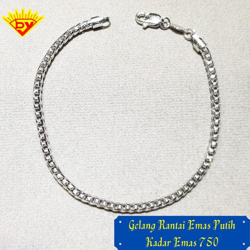 Jual Gelang Rantai Emas Putih 586 Kadar Emas 750 - Jakarta Pusat - TOKO ...