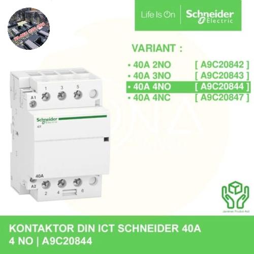 Jual KONTAKTOR CONTACTOR SCHNEIDER DIN ICT 4P 40A 4NO A9C20844 NEW ...