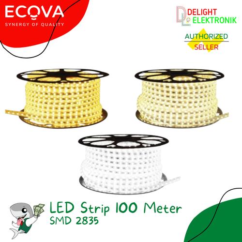 Jual Lampu LED Strip Ecova Panjang 100 Meter Single Line 2835 Outdoor ...