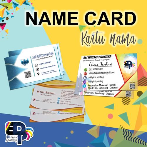 Jual Cetak Kartu Nama 1 / 2 sisi / name card custom - 2 Sisi, Laminasi ...