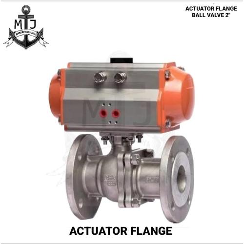 Jual Actuator Ball Valve Stainless Flange JIS 10K Double Acting 2 Inch ...