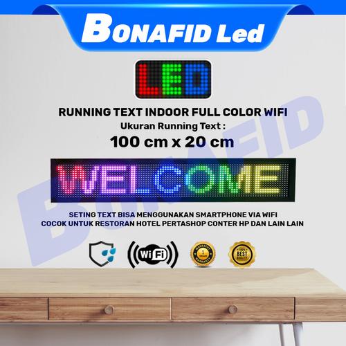 Jual RGB LED running text led display 100 x 20cm moving sign Indoor ...